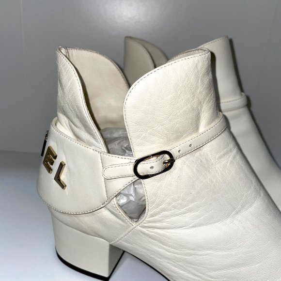 CHANEL | Shoes | Chanel Crowns Short Buckle Logo Boot 45mm | Poshmark